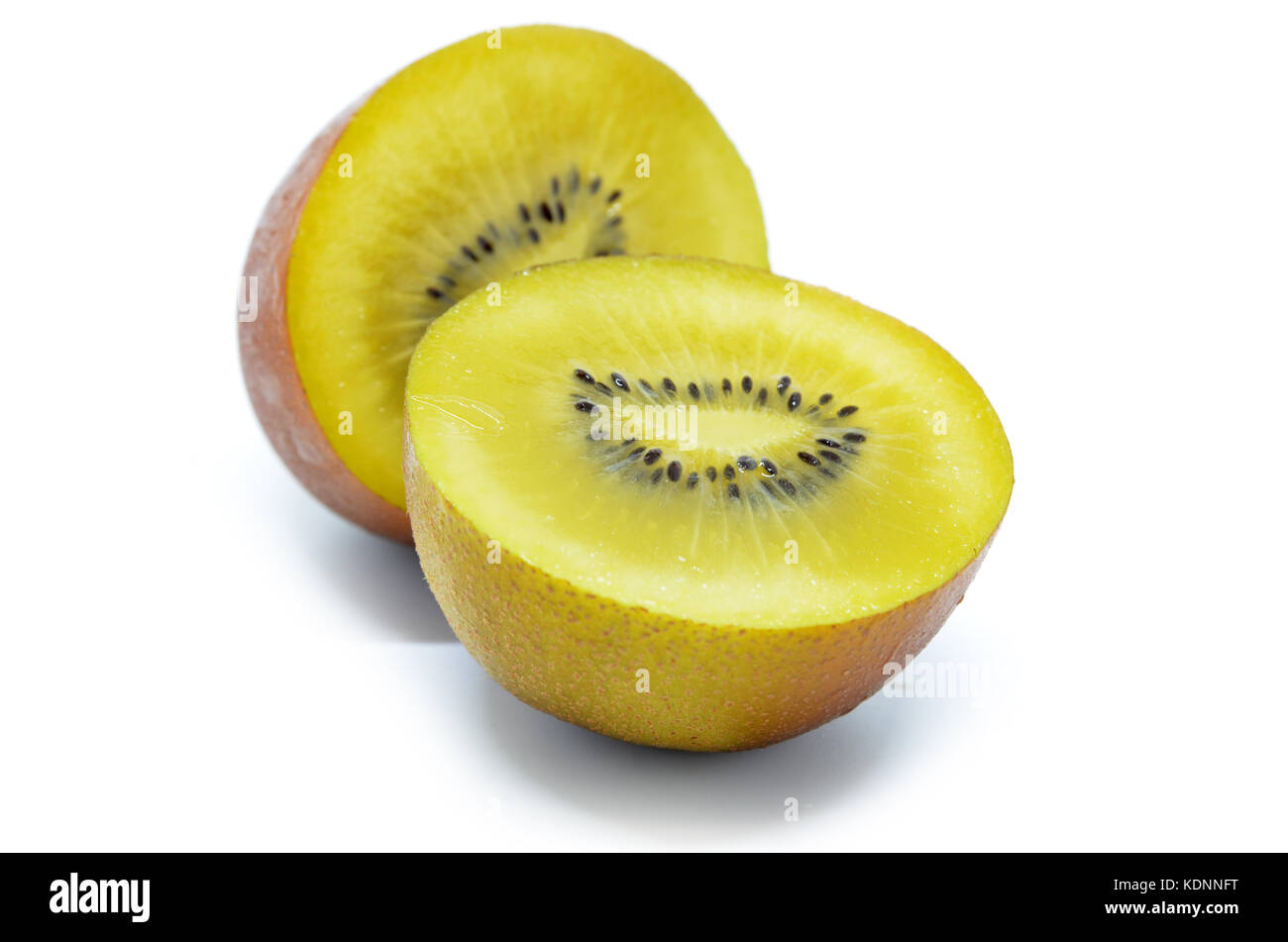 Yellow gold kiwi fruit isolated on the white background Stock Photo - Alamy