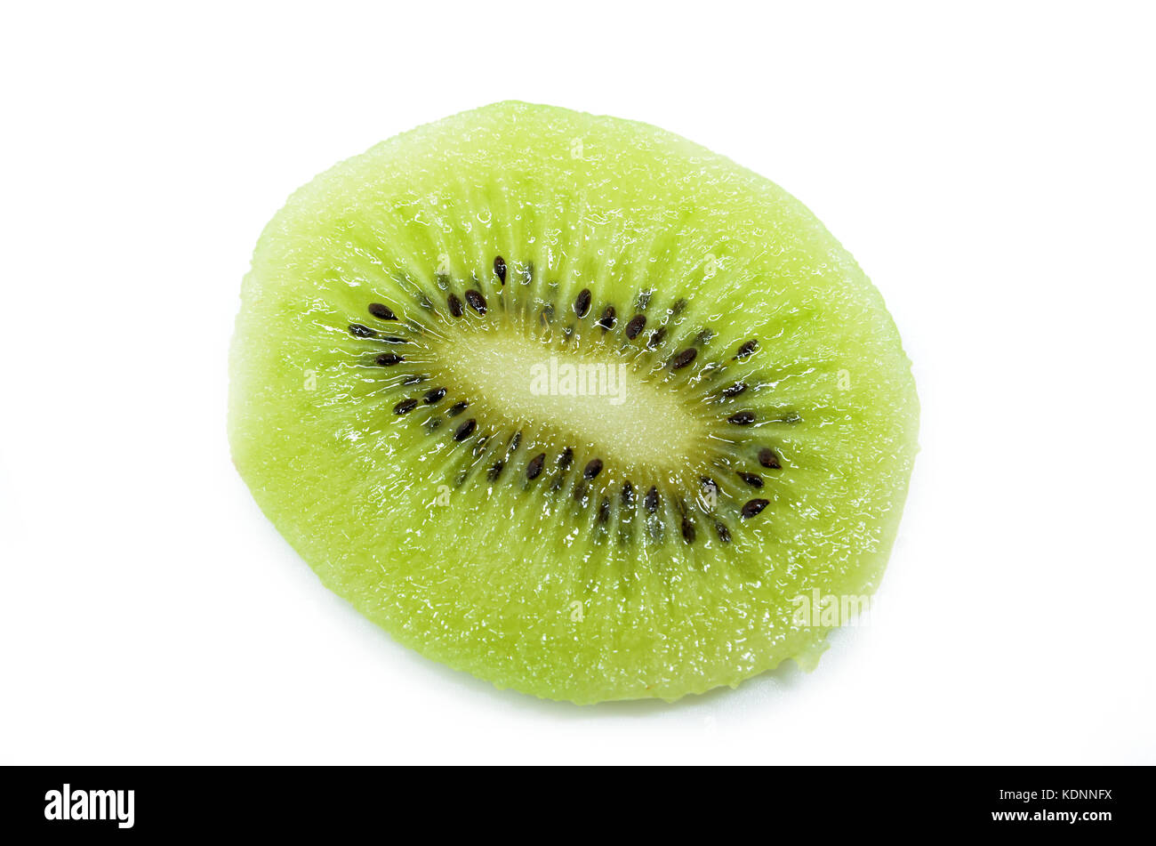 Kiwi fruit, slice of qiwi isolated on white background. Cut of green ...