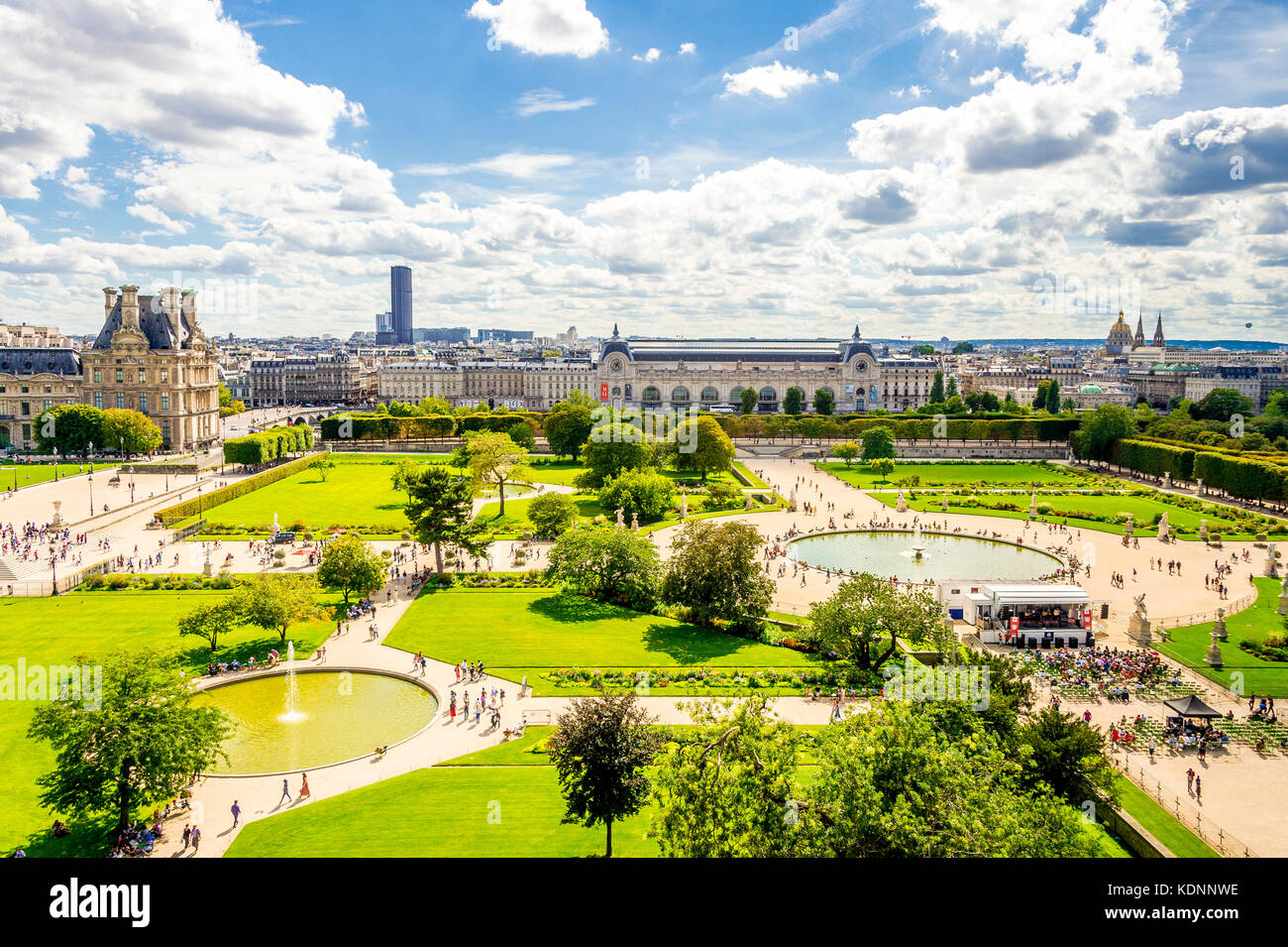 Aerial view of the Tuileries Garden in Paris, France Stock Photo - Alamy