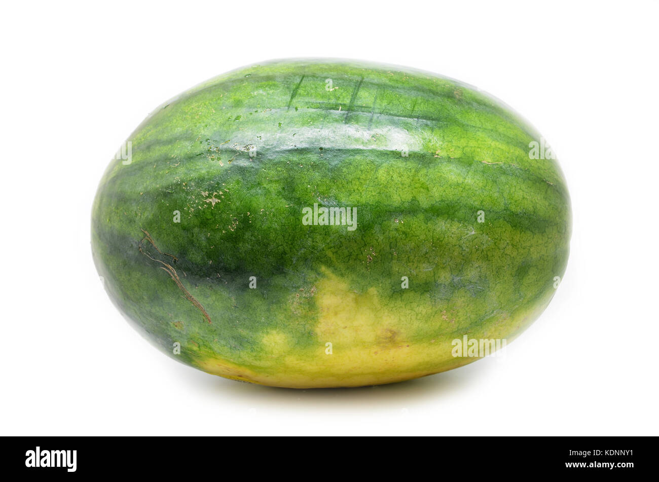 Watermelon isolated on white background. Tropical fruit Stock Photo - Alamy
