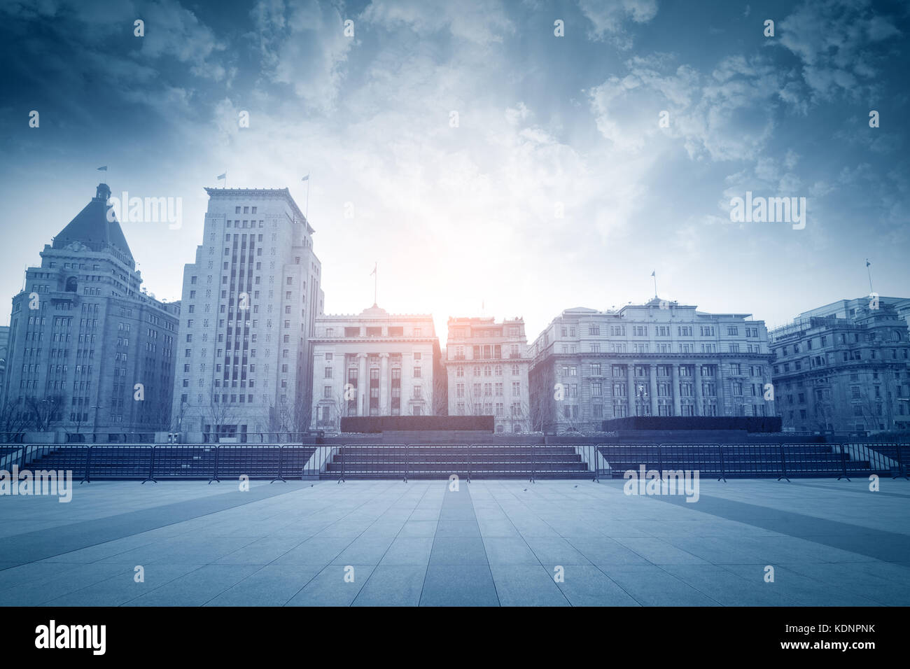 empty, modern square and skyscrapers in modern city Stock Photo - Alamy