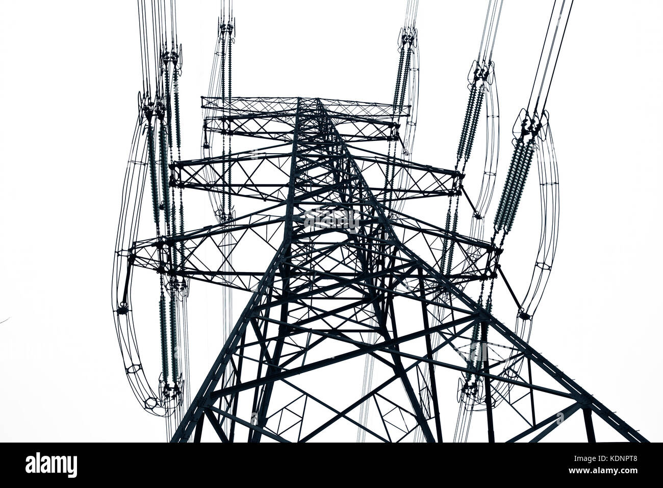 Wires power line high Cut Out Stock Images & Pictures - Alamy