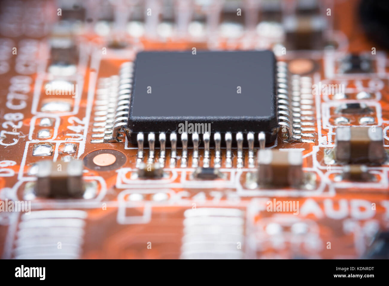 Close up image : electrical circuit mother board from computer Stock ...
