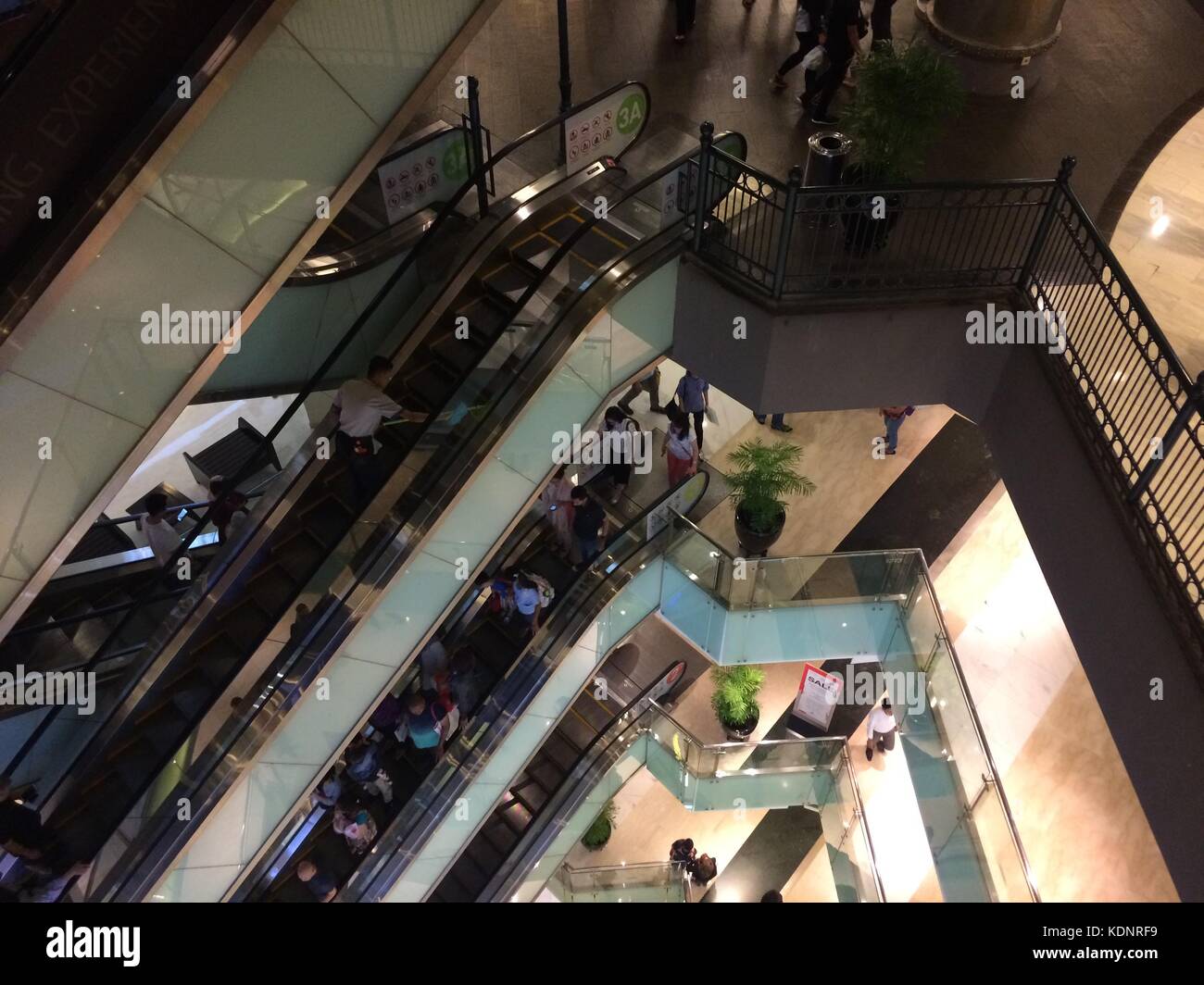 Shopping mall escalator Stock Photo - Alamy