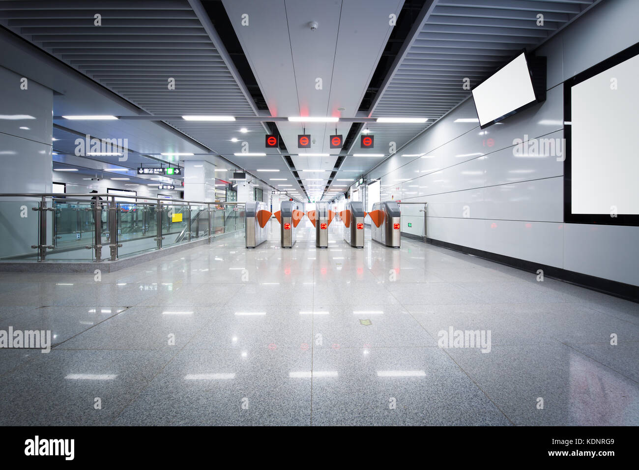 Subway station pedestrian access gates Stock Photo - Alamy