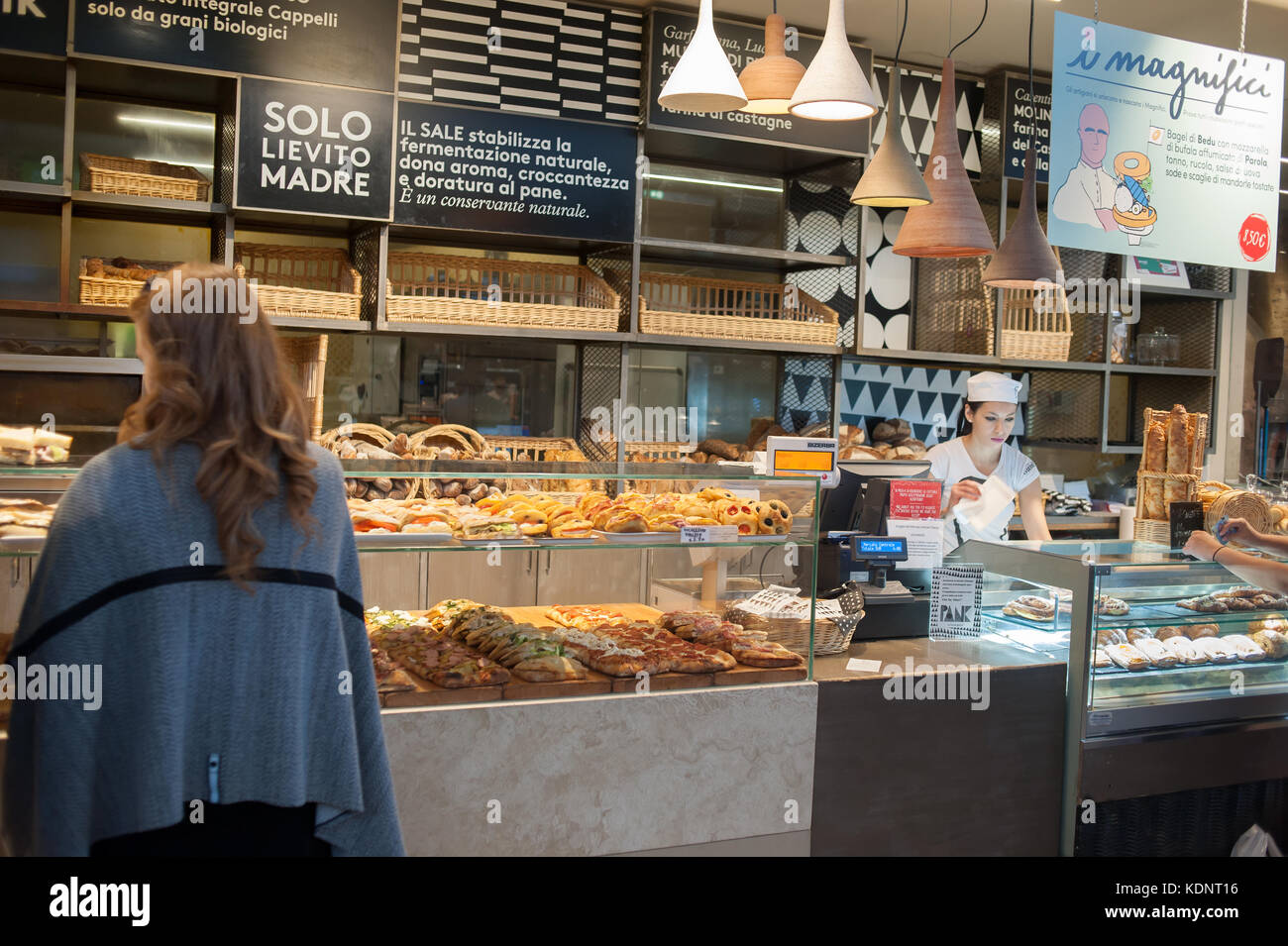 Florence Mercato Centrale Bakery Stock Photo - Alamy