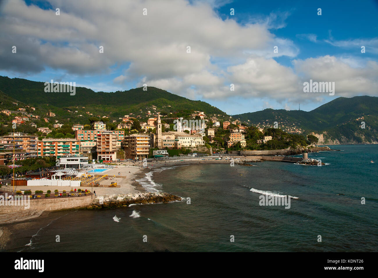 Italian city of Recco on the Mediterranean sea Stock Photo - Alamy