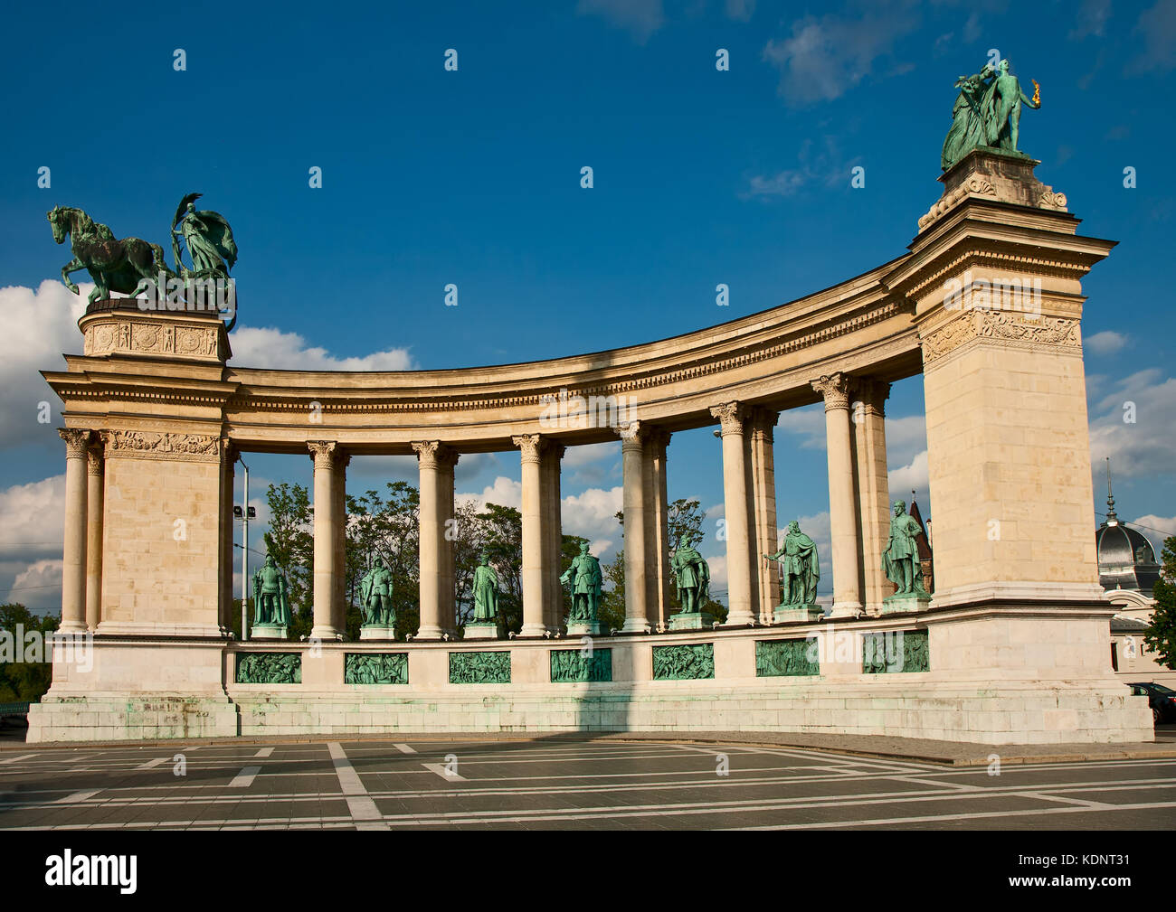 The monument on Heroes Square, Budapest Stock Photo - Alamy