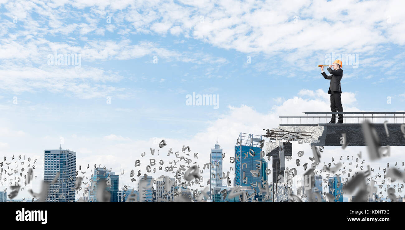 Looking up for new ways of problems solution Stock Photo - Alamy