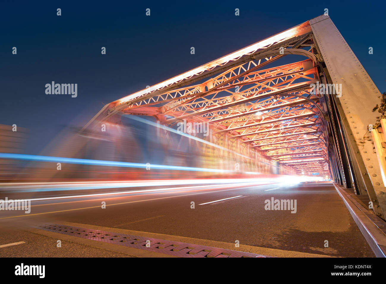 the night of modern bridge Stock Photo - Alamy