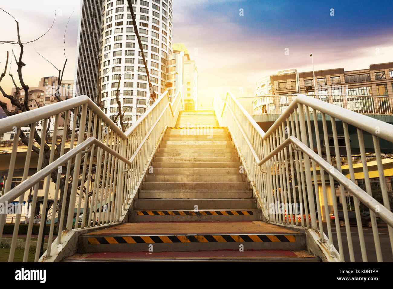 escalator in the outdoor under the sun, urban abstract landscape Stock ...
