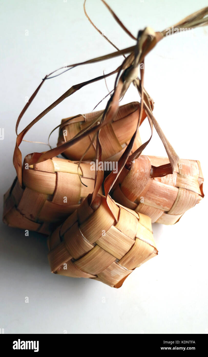 Ketupat, Traditional Rice Cakes. A type of dumpling made from rice ...