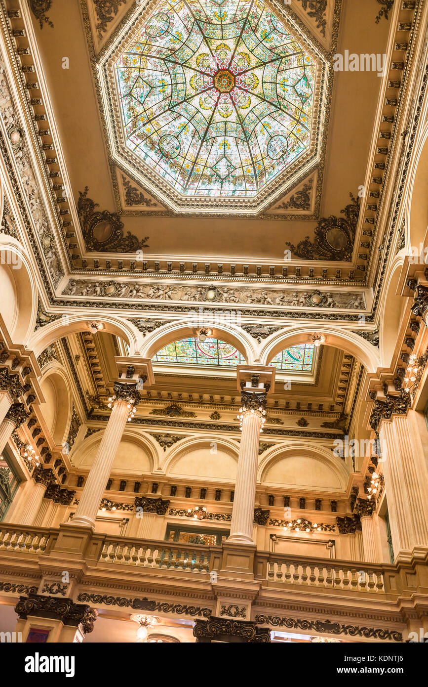 Buenos Aires, Argentina Jan 18 2015 Beautiful foyer of Teatro Colon, or ...