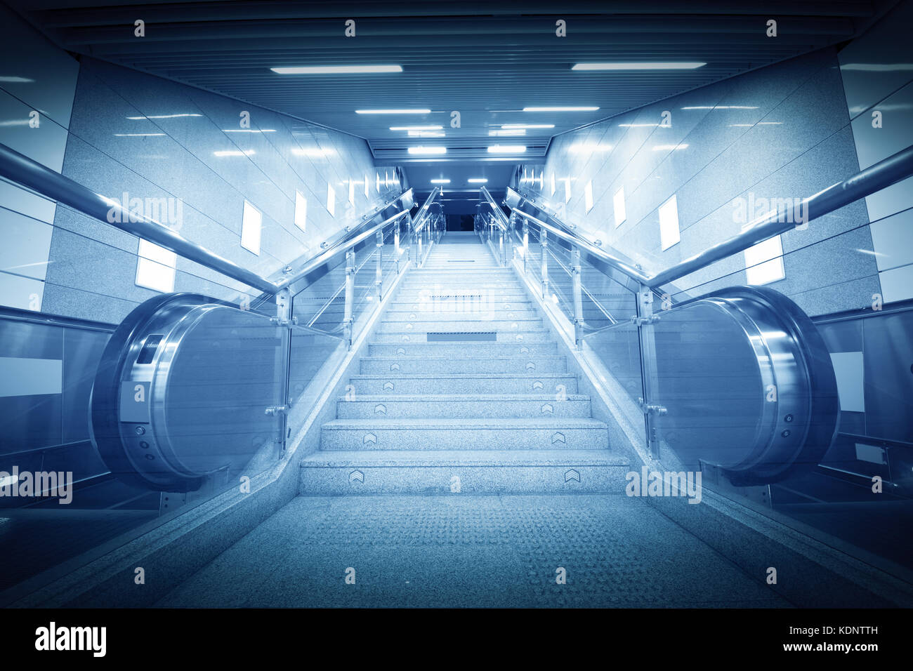 Stairs in train station Stock Photo - Alamy