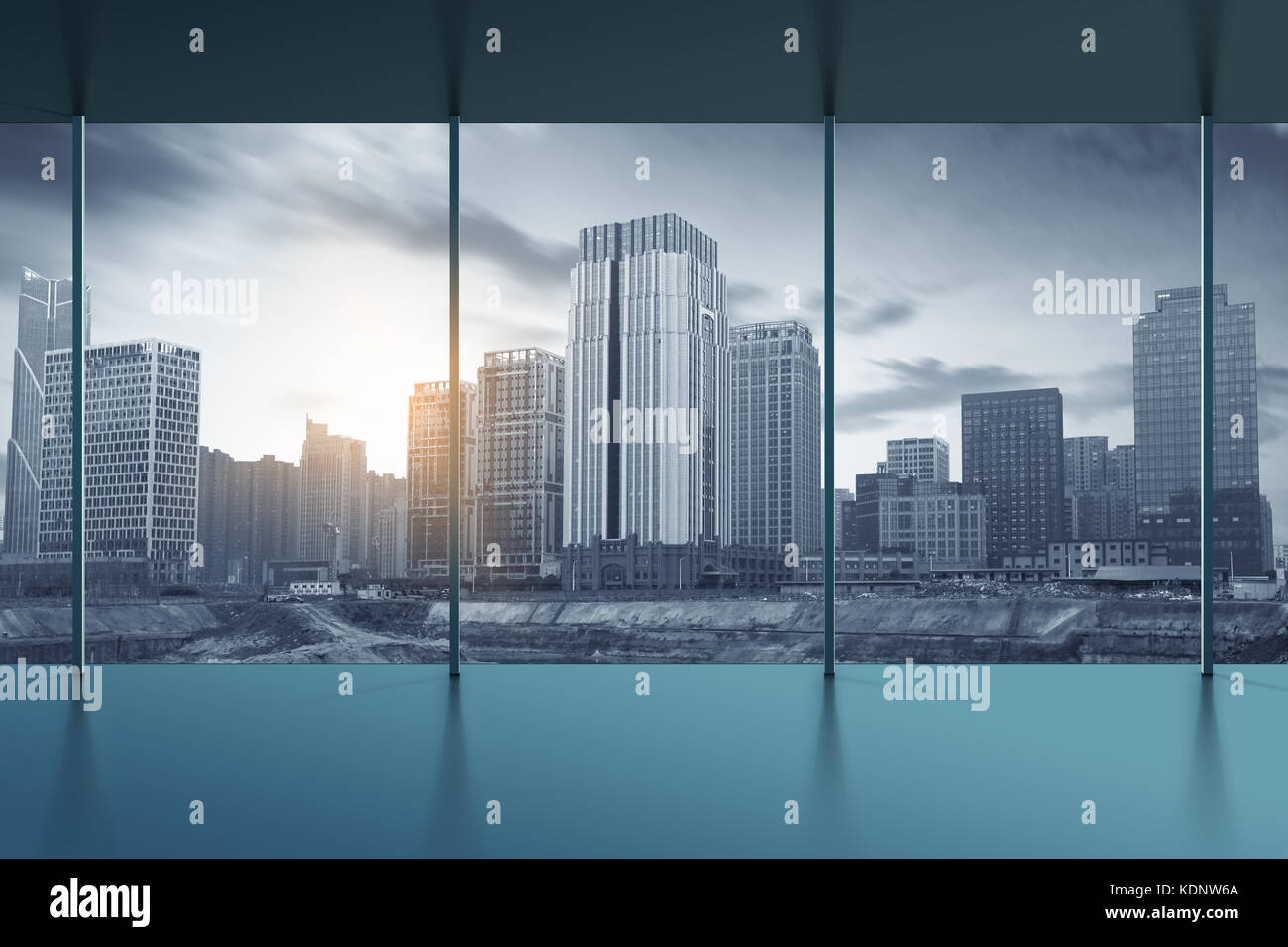 office interior and city view Stock Photo - Alamy