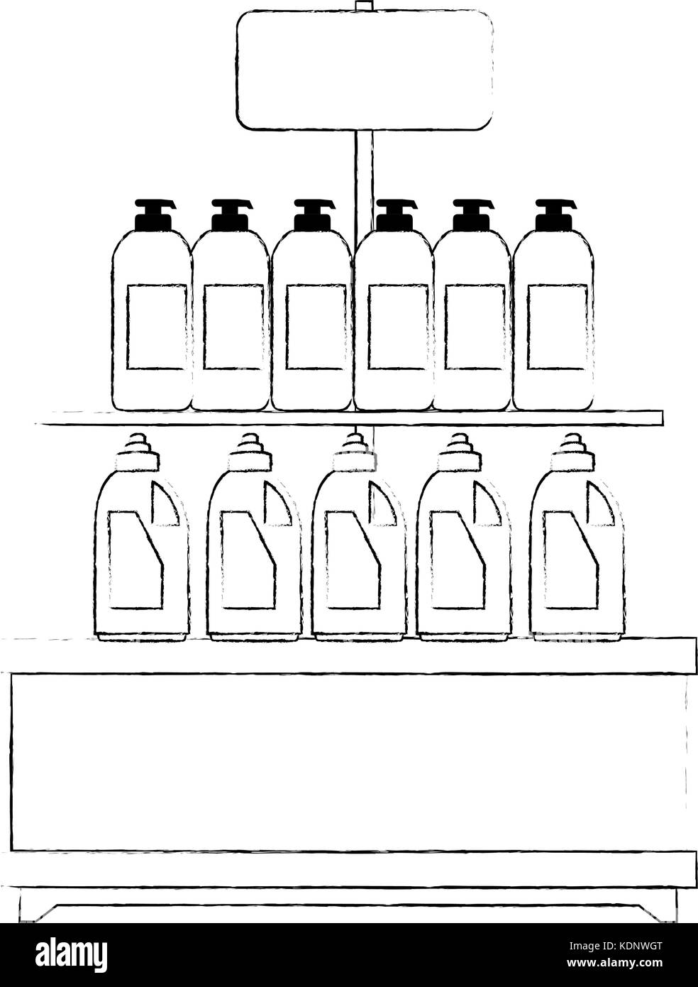 supermarket shelf with products Stock Vector Image & Art - Alamy