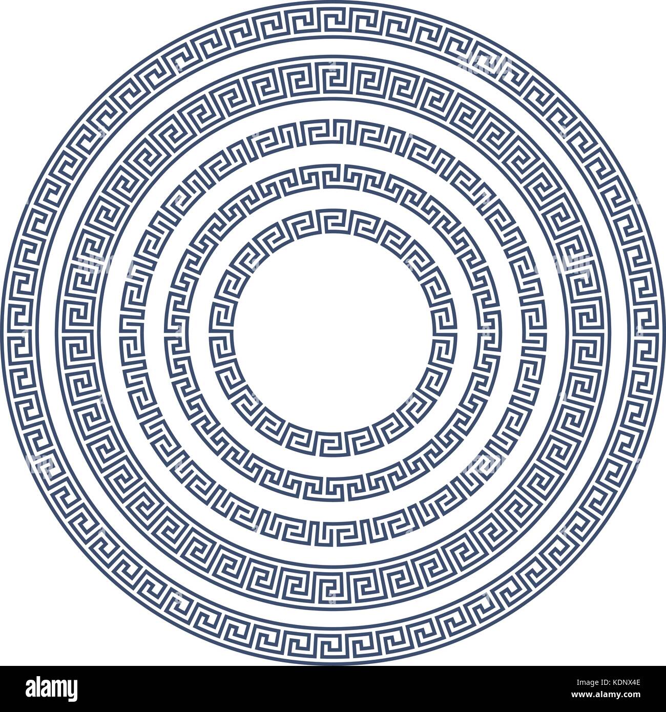 Round frame with greek pattern Stock Vector Image & Art - Alamy