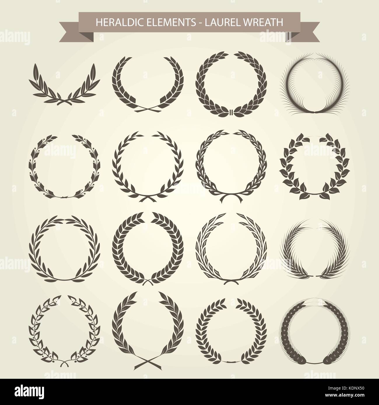 Laurel Wreaths set in different style Stock Vector Image & Art - Alamy