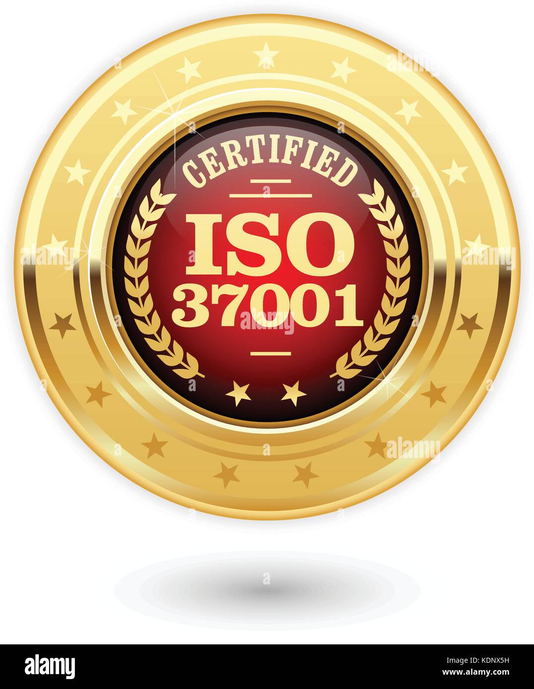 ISO 37001 certified medal - Anti bribery management systems Stock ...