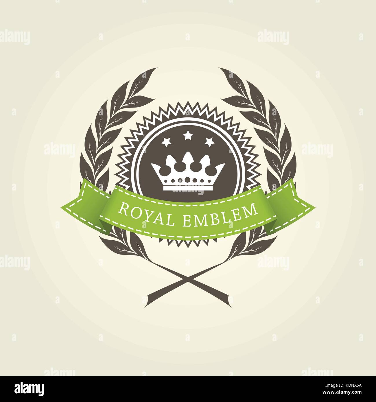 Royal emblem template with laurel wreath Stock Vector Image & Art - Alamy
