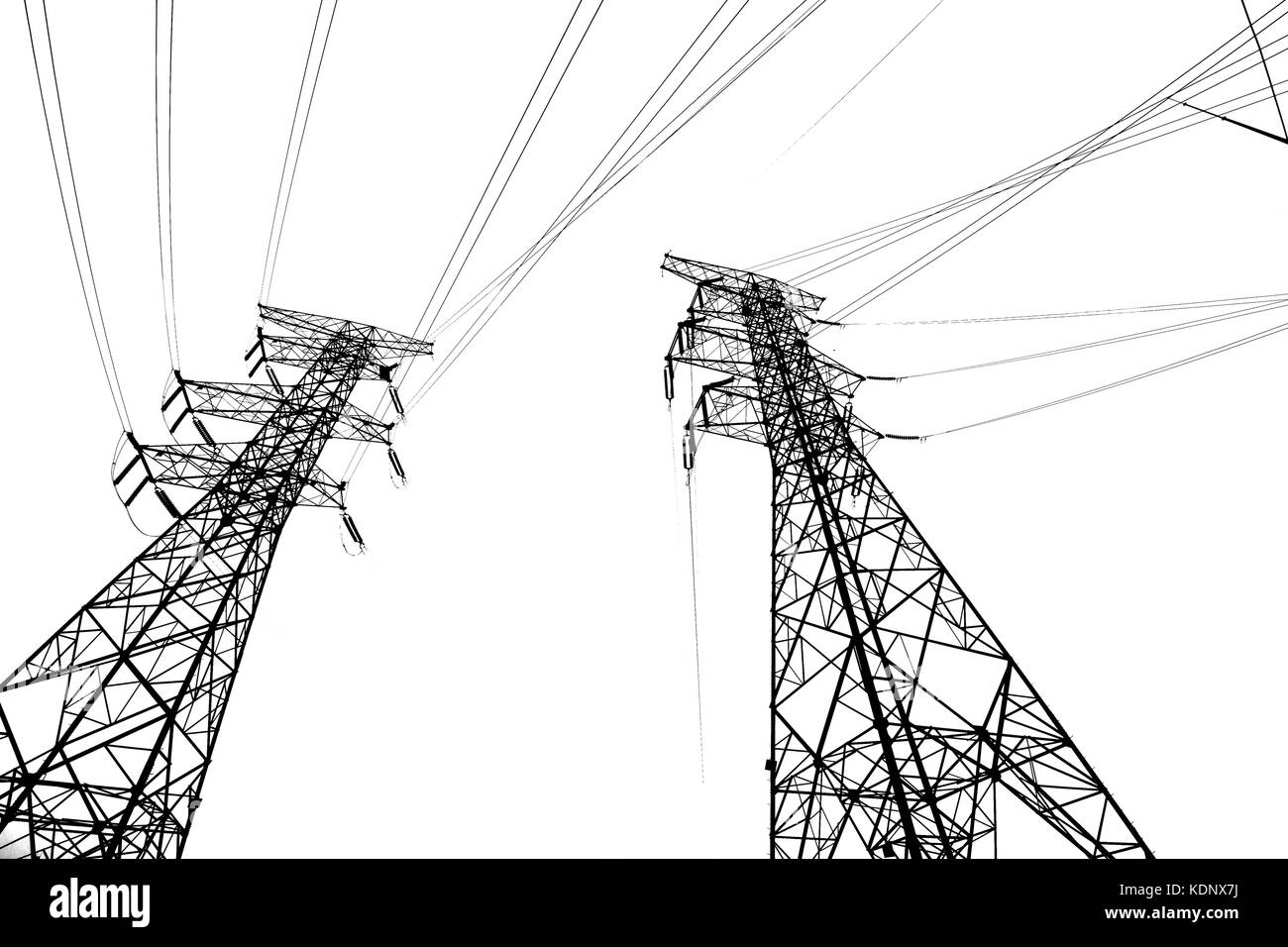 Outdoor metal wire pollution Black and White Stock Photos & Images - Alamy