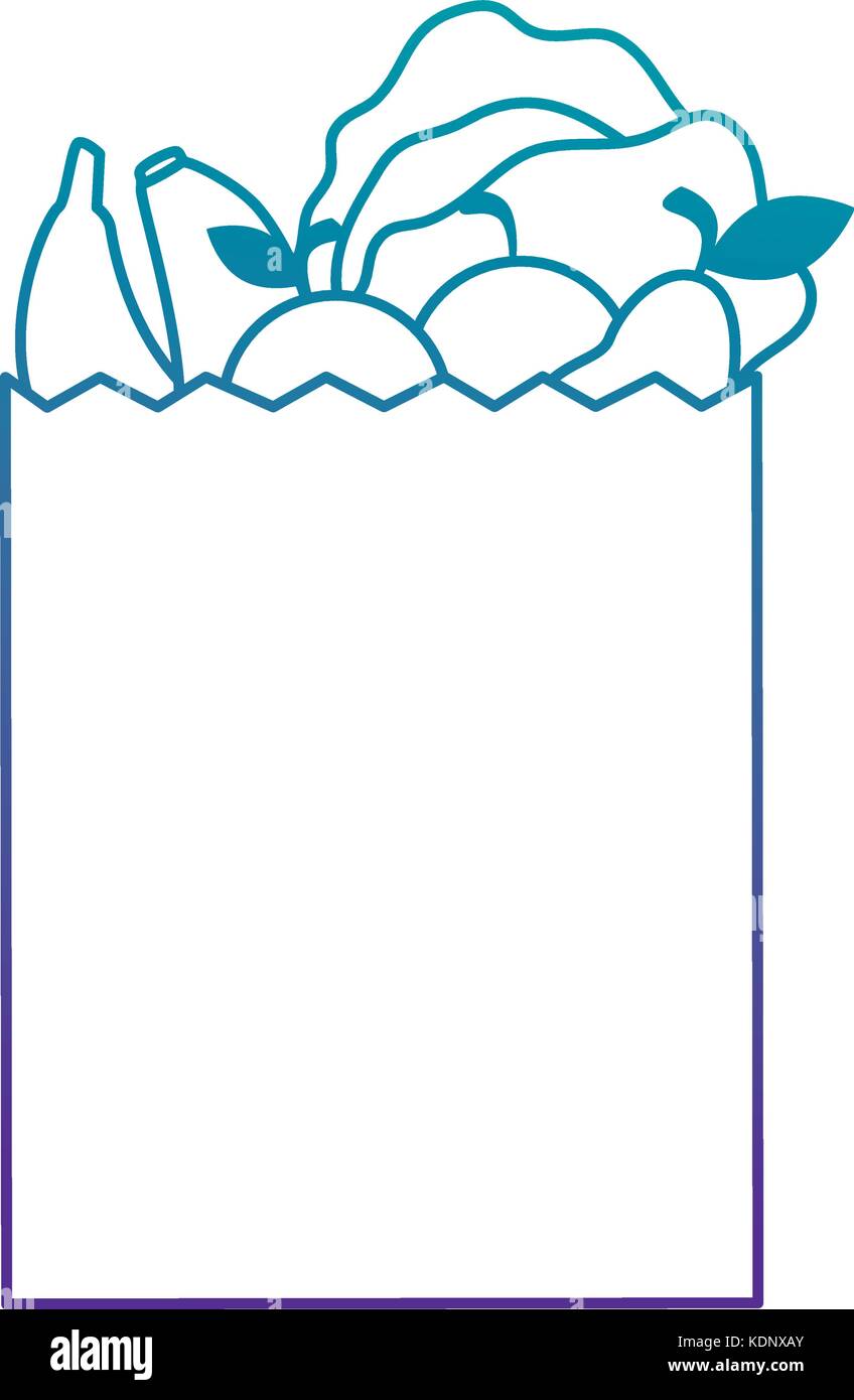 shopping paper bag with products Stock Vector Image & Art - Alamy