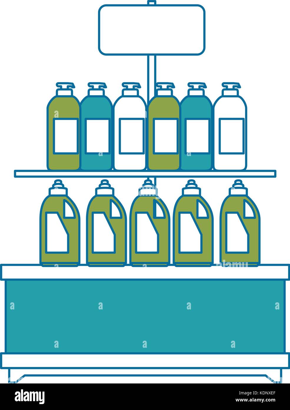 supermarket shelf with products Stock Vector Image & Art - Alamy