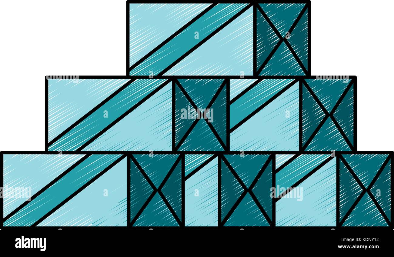 pile boxes packing isolated icon Stock Vector Image & Art - Alamy