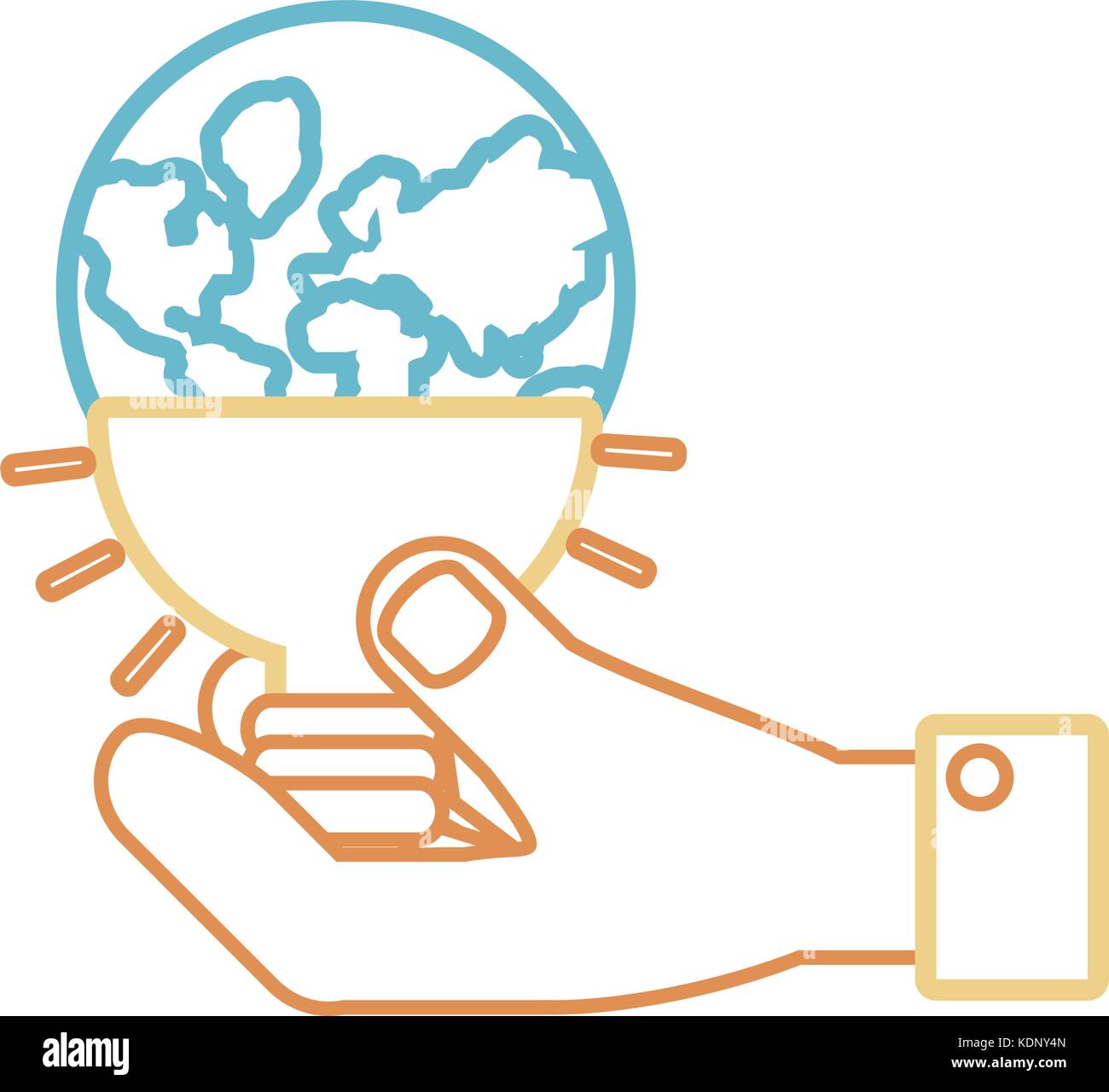 hand vector illustration Stock Vector Image & Art - Alamy