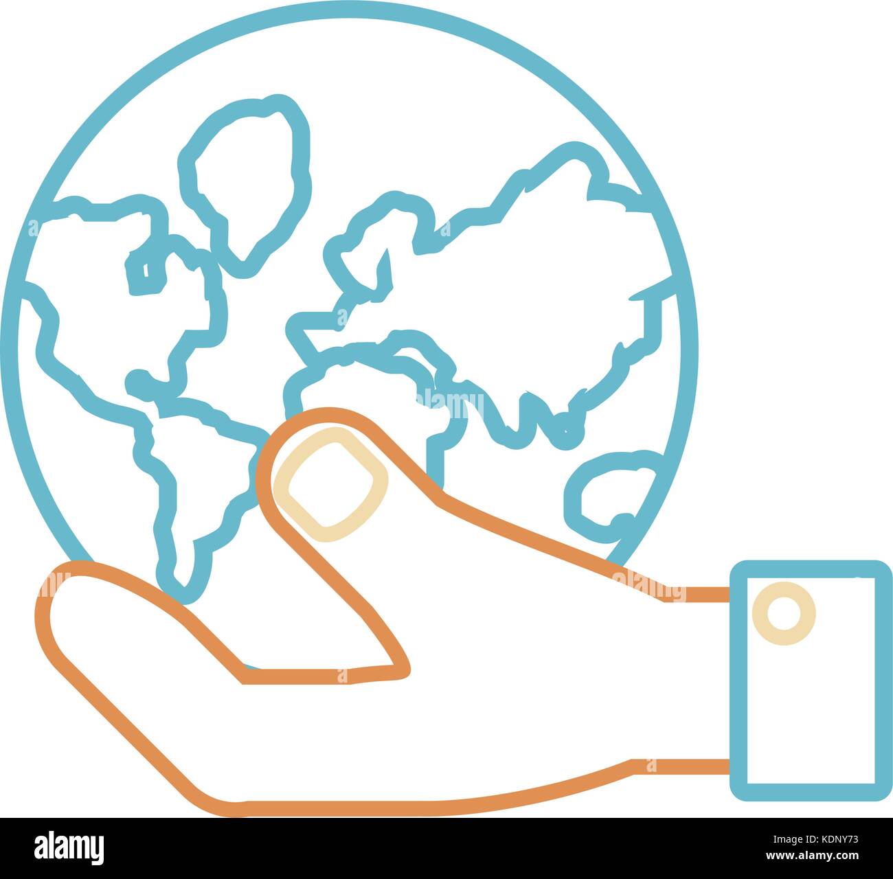 hand vector illustration Stock Vector Image & Art - Alamy