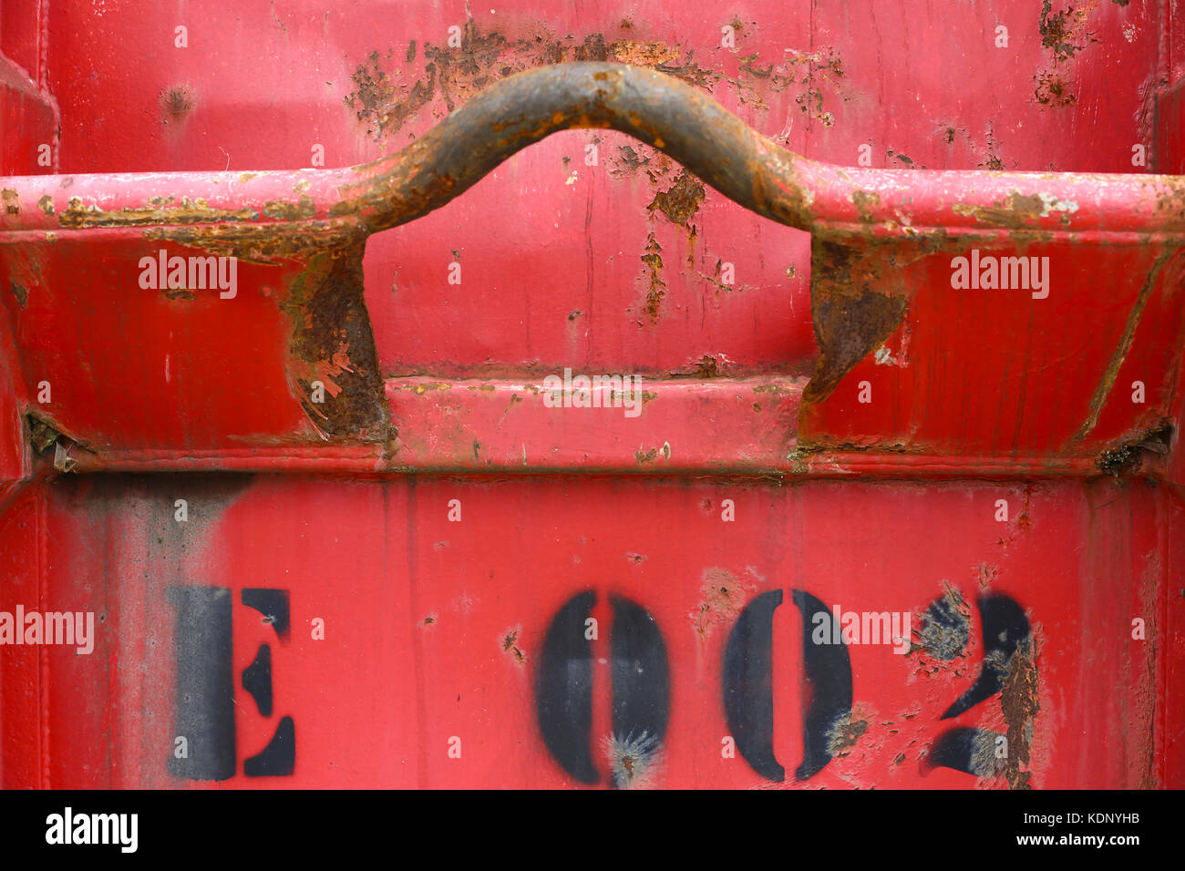 Detail from red wheatered Container in detail Stock Photo - Alamy