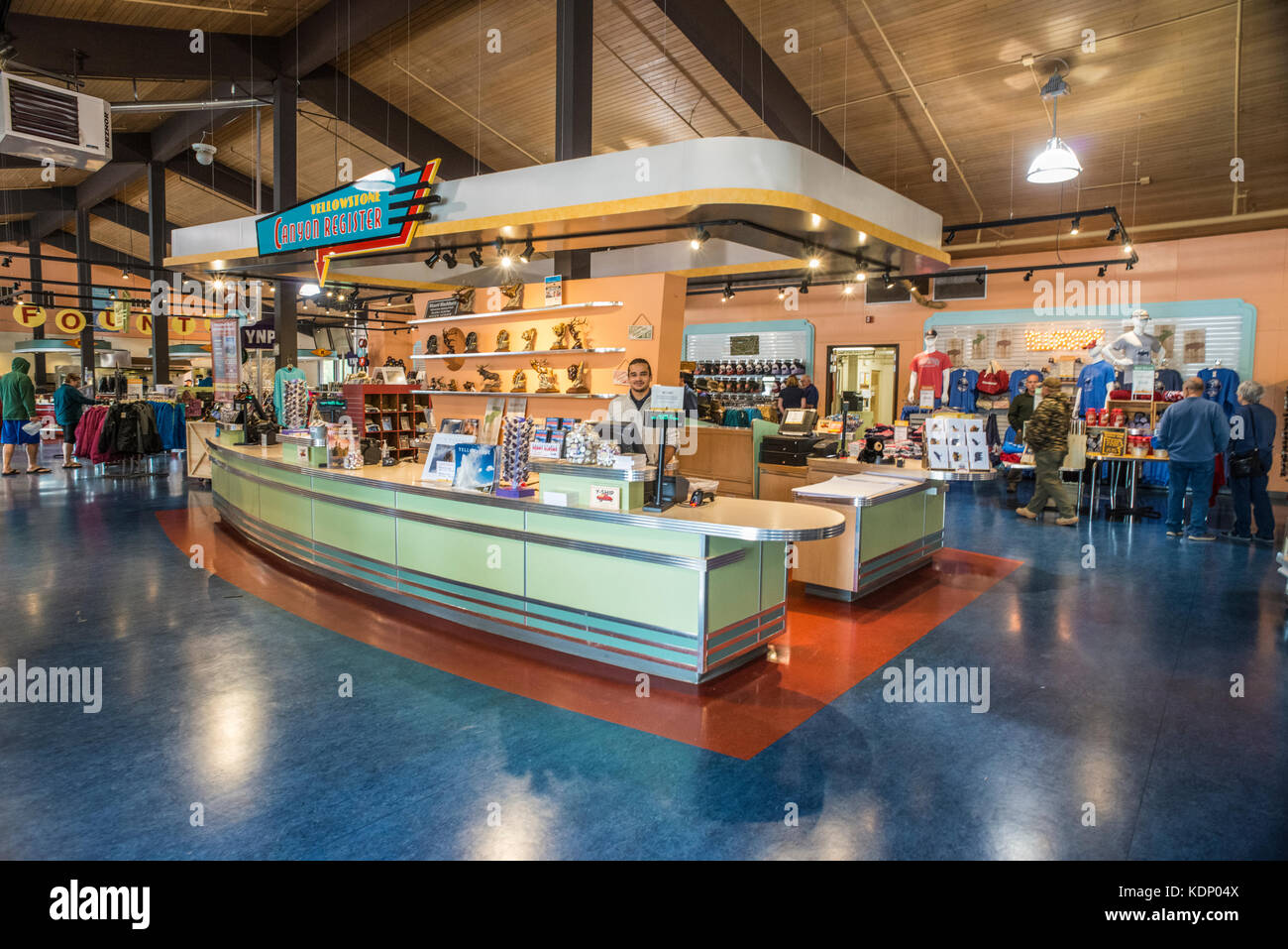 Yellowstone Canyon area, general store Stock Photo - Alamy