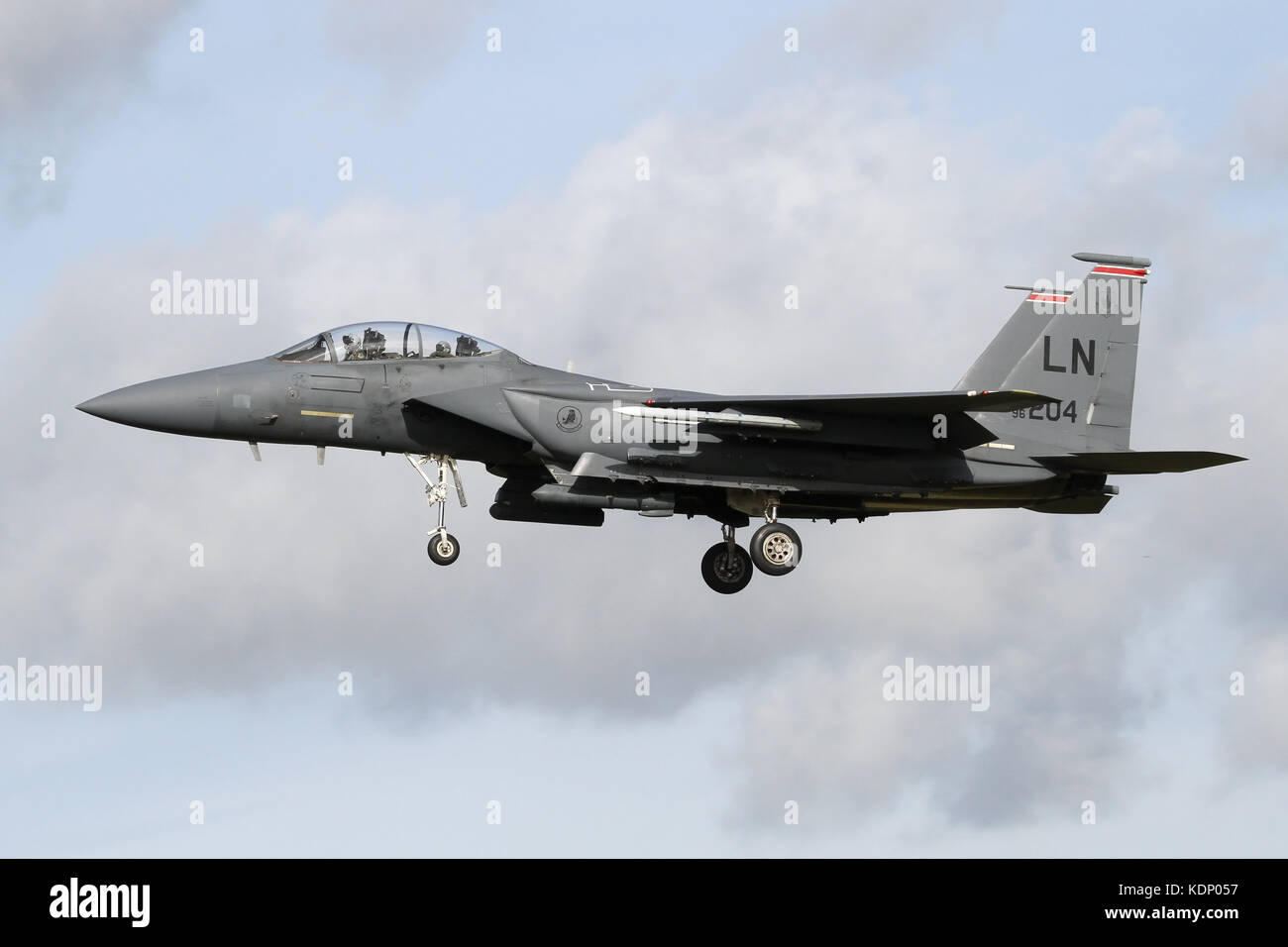 Resident F-15E Strike Eagles from the 494th FS on approach into RAF ...