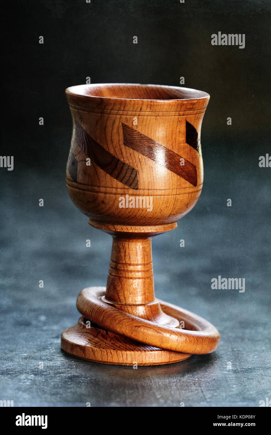 Antique Wood Goblet