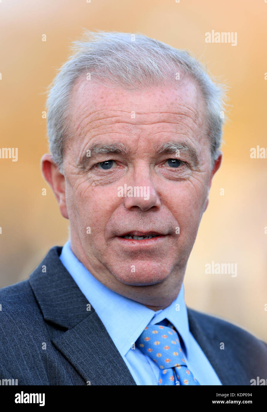 Trainer Karl Burke at Newmarket Racecourse Stock Photo - Alamy
