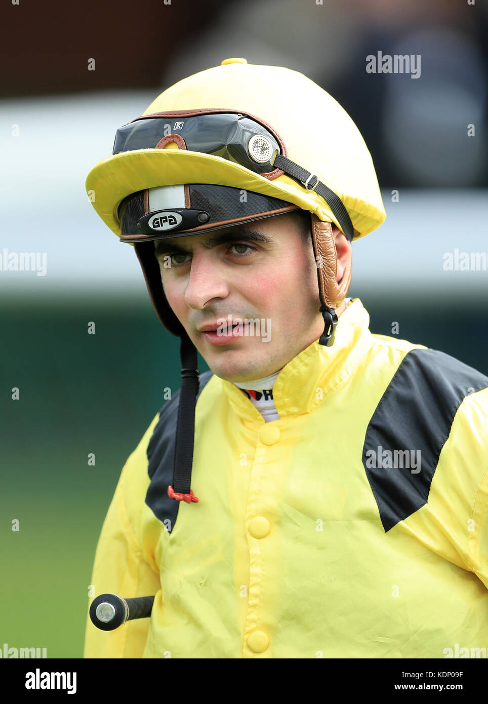 Jockey Andrea Atzeni at Newmarket Racecourse Stock Photo - Alamy