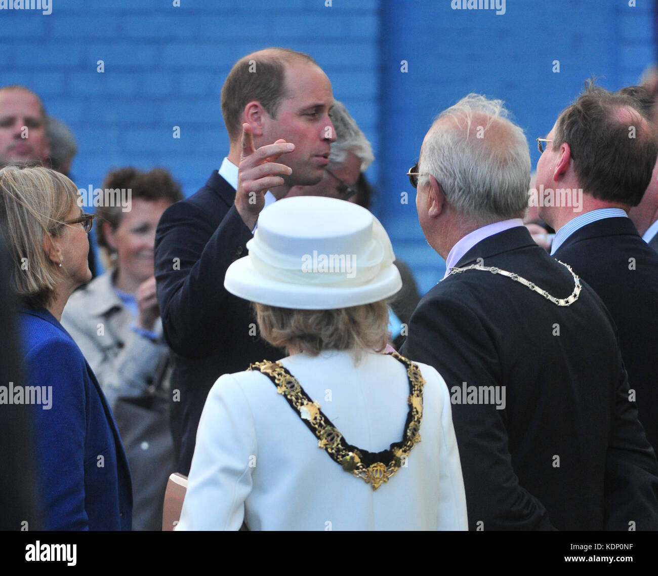 Prince William is seen visiting Guinea Gap leisure centre in Seacombe ...