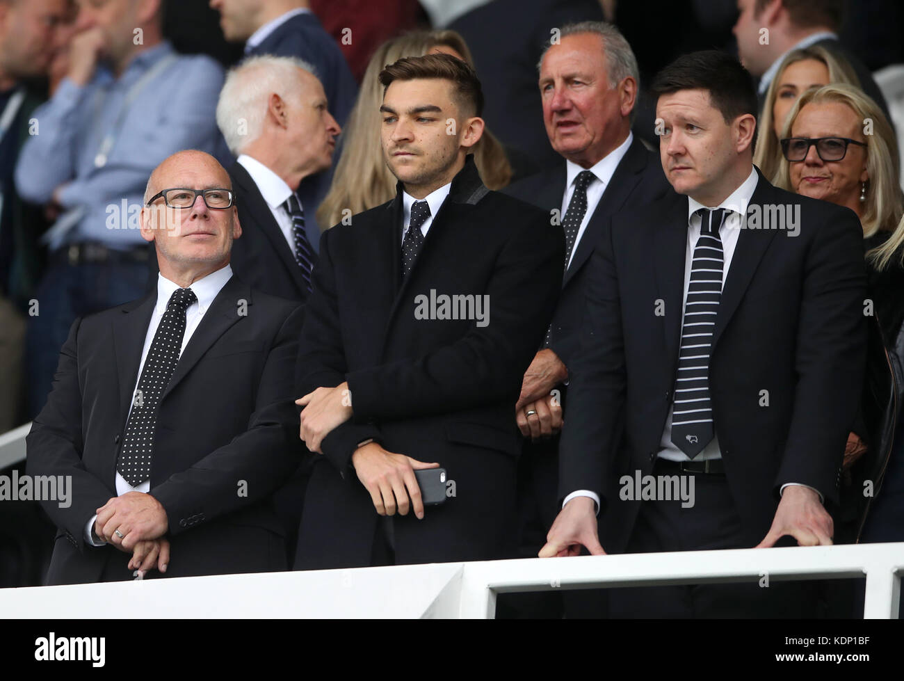 Derby County Owner Melvyn Morris (left) in the stands during the Sky ...