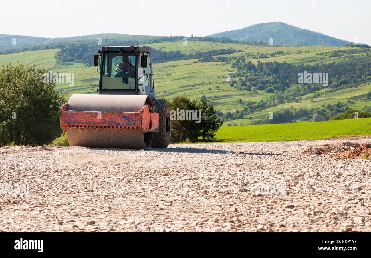 Roller compactor road construction site hi-res stock photography and ...