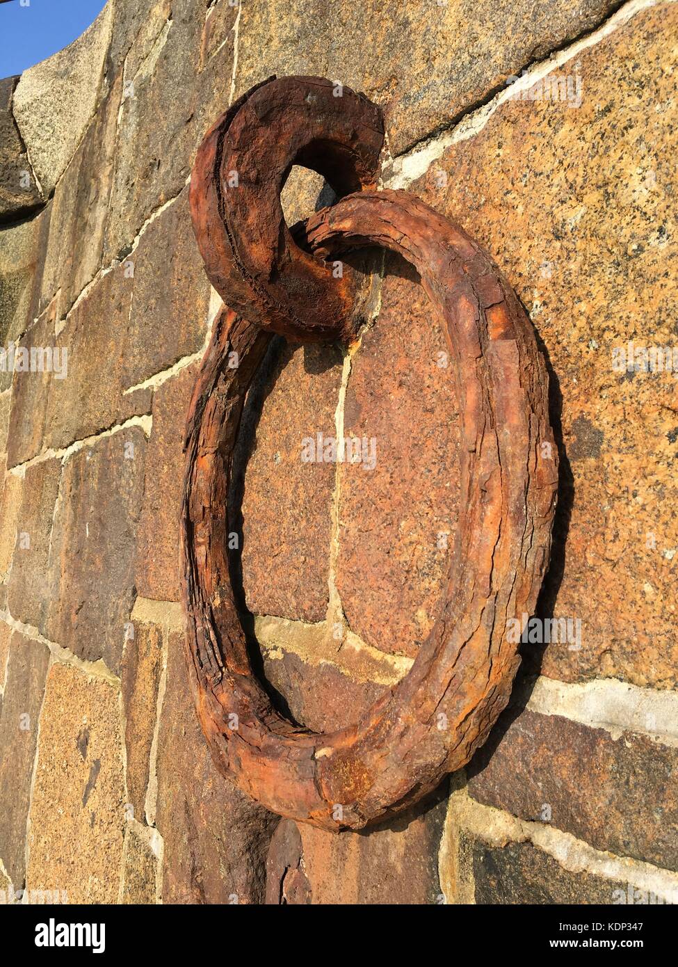 Rusted iron boat mooring ring hi-res stock photography and images - Alamy