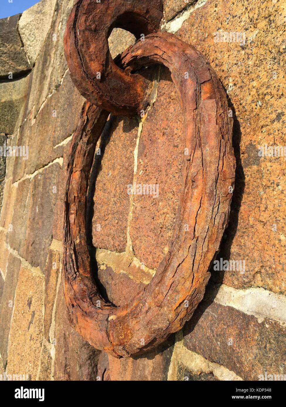 Rusted iron boat mooring ring hi-res stock photography and images - Alamy