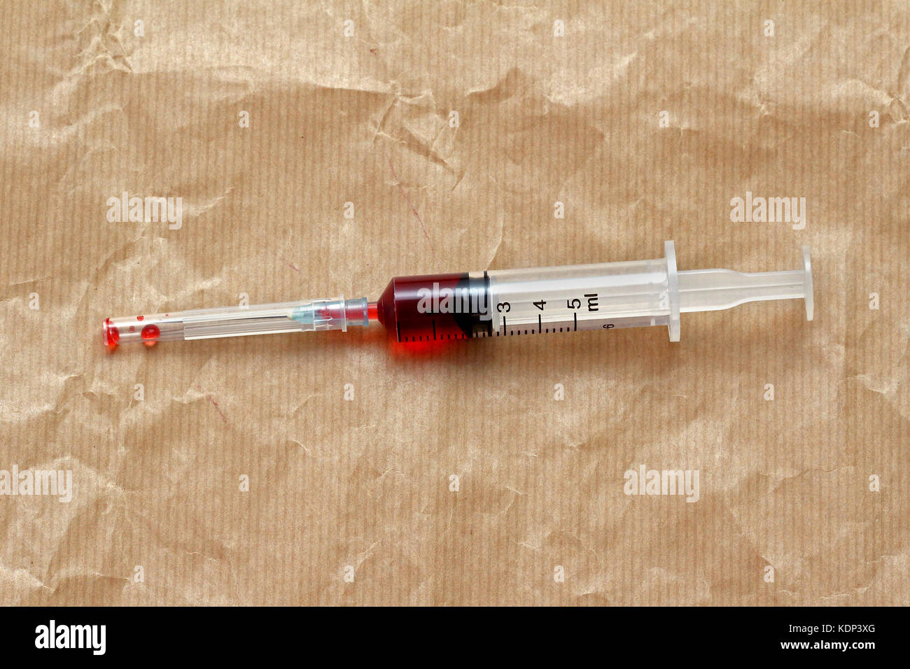 Injection syringe with needle full and ready to be injected Stock Photo ...