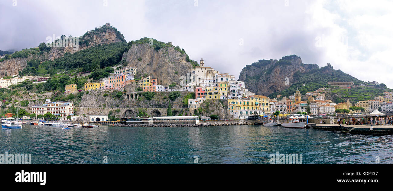 Famous Italian summer seaside spot on Amalfi coast in Positano, Italy ...