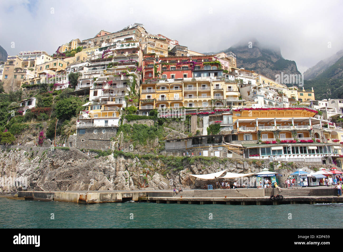 Famous Italian summer seaside spot on Amalfi coast in Positano, Italy ...