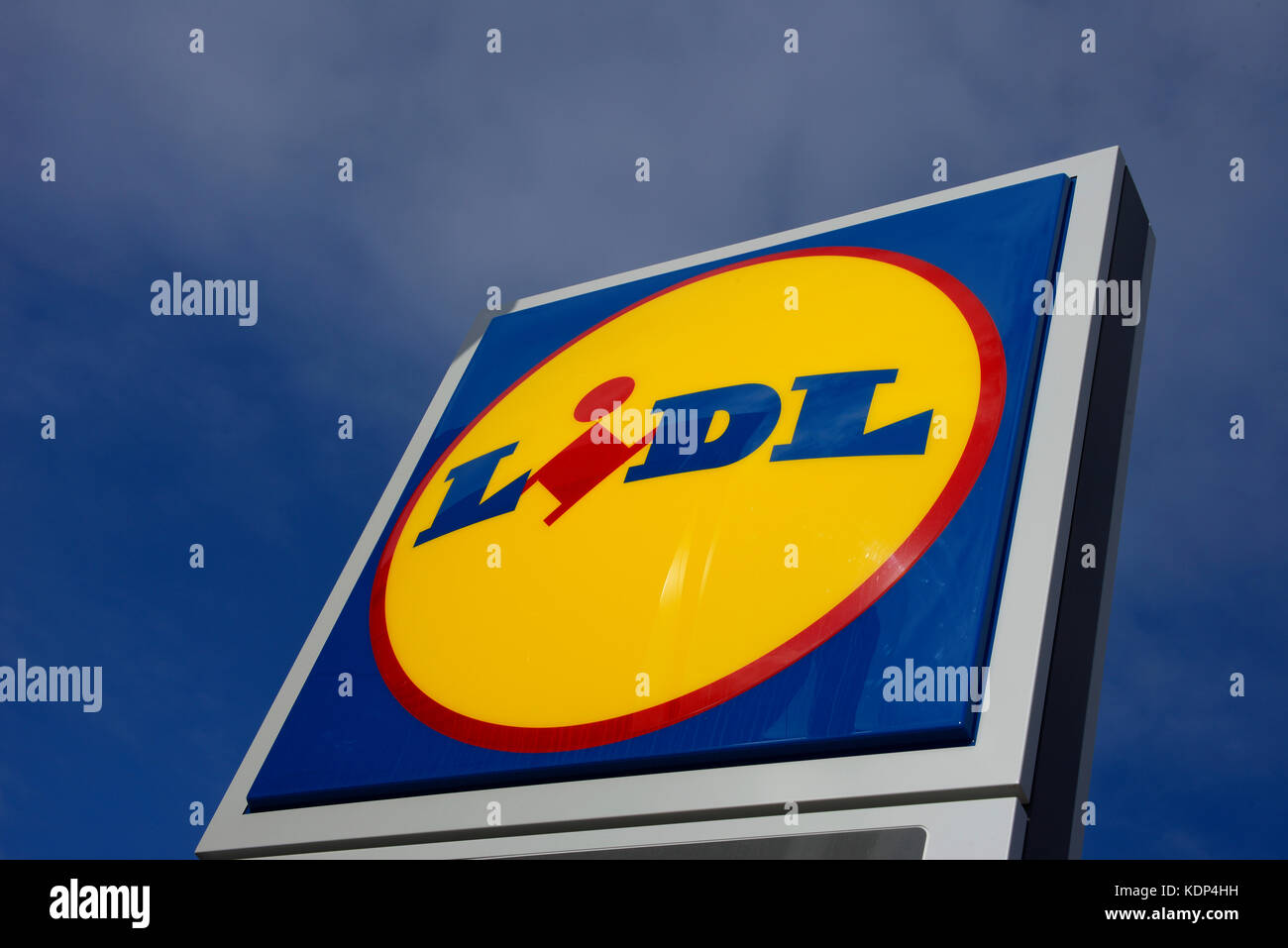 Lidl shop store sign in Ciudad Quesada, Costa Blanca, Spain, Europe ...