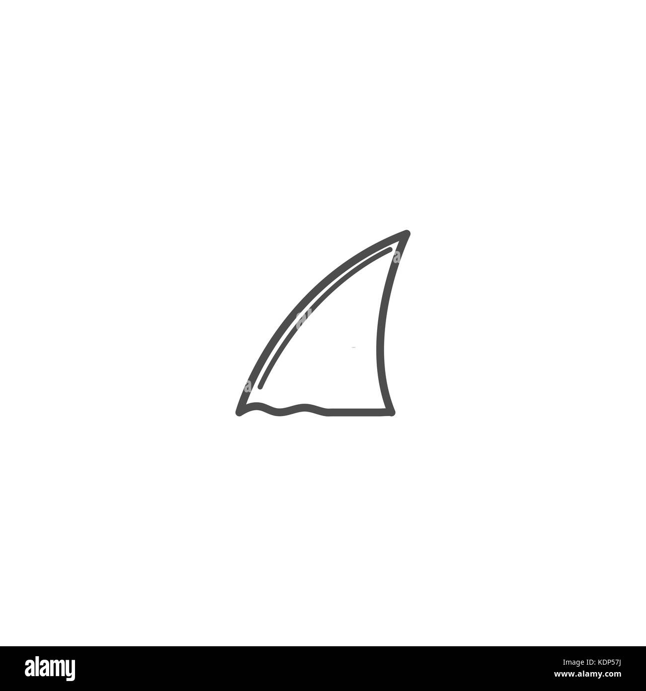Shark fin icon hi-res stock photography and images - Alamy
