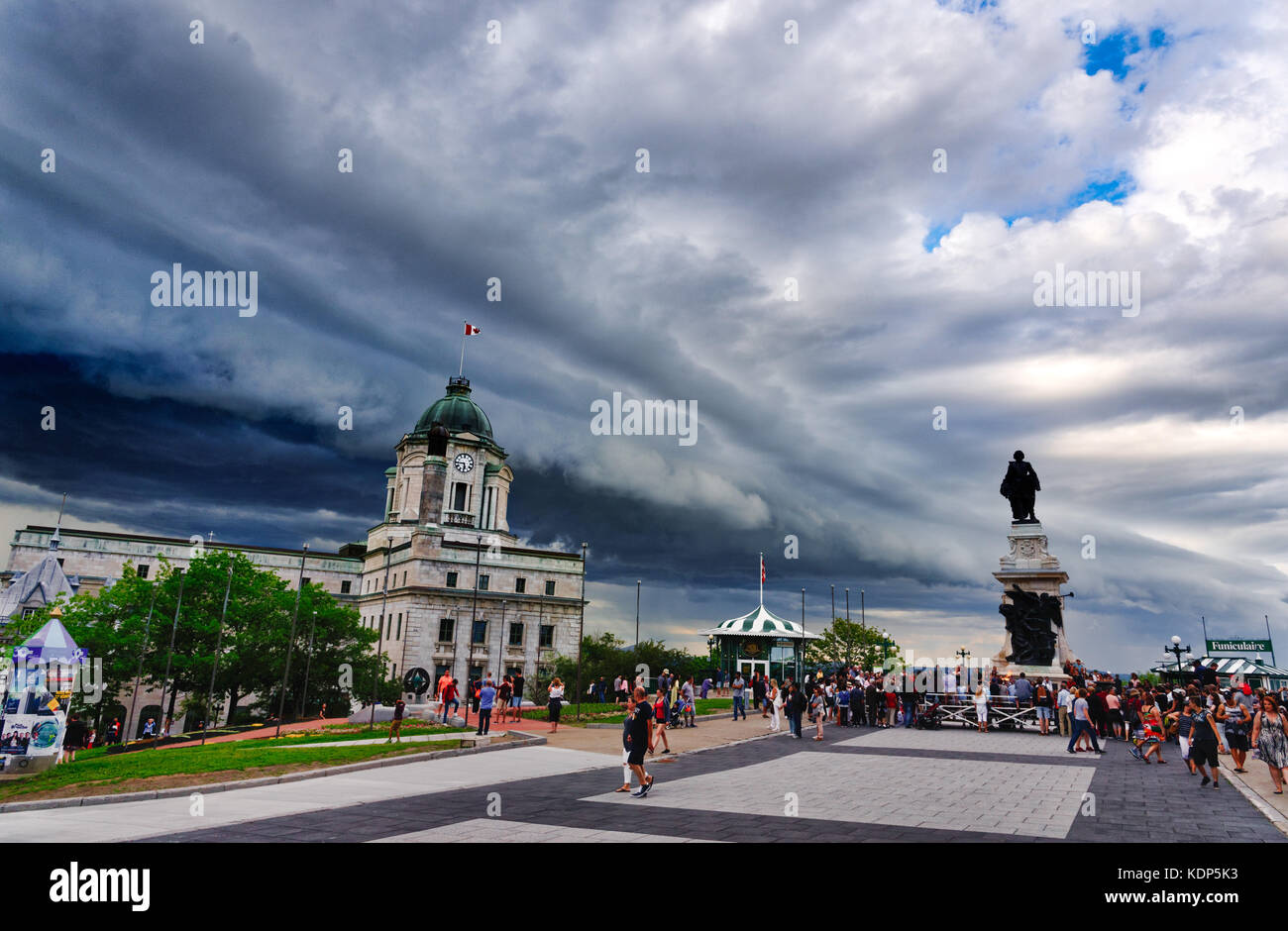 A powerful summer storm over Quebec City Stock Photo - Alamy