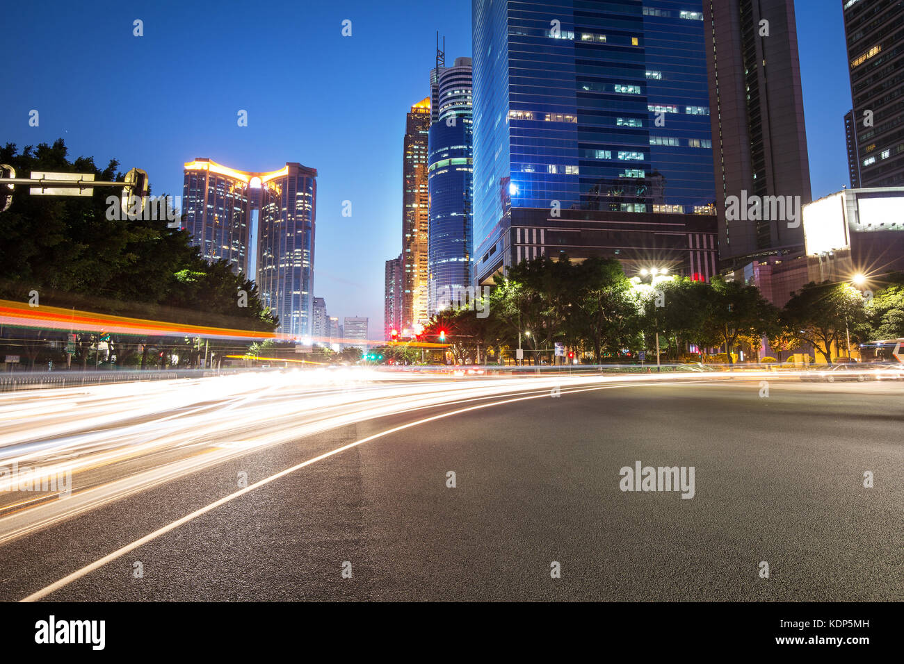 Road of the modern city night Stock Photo - Alamy