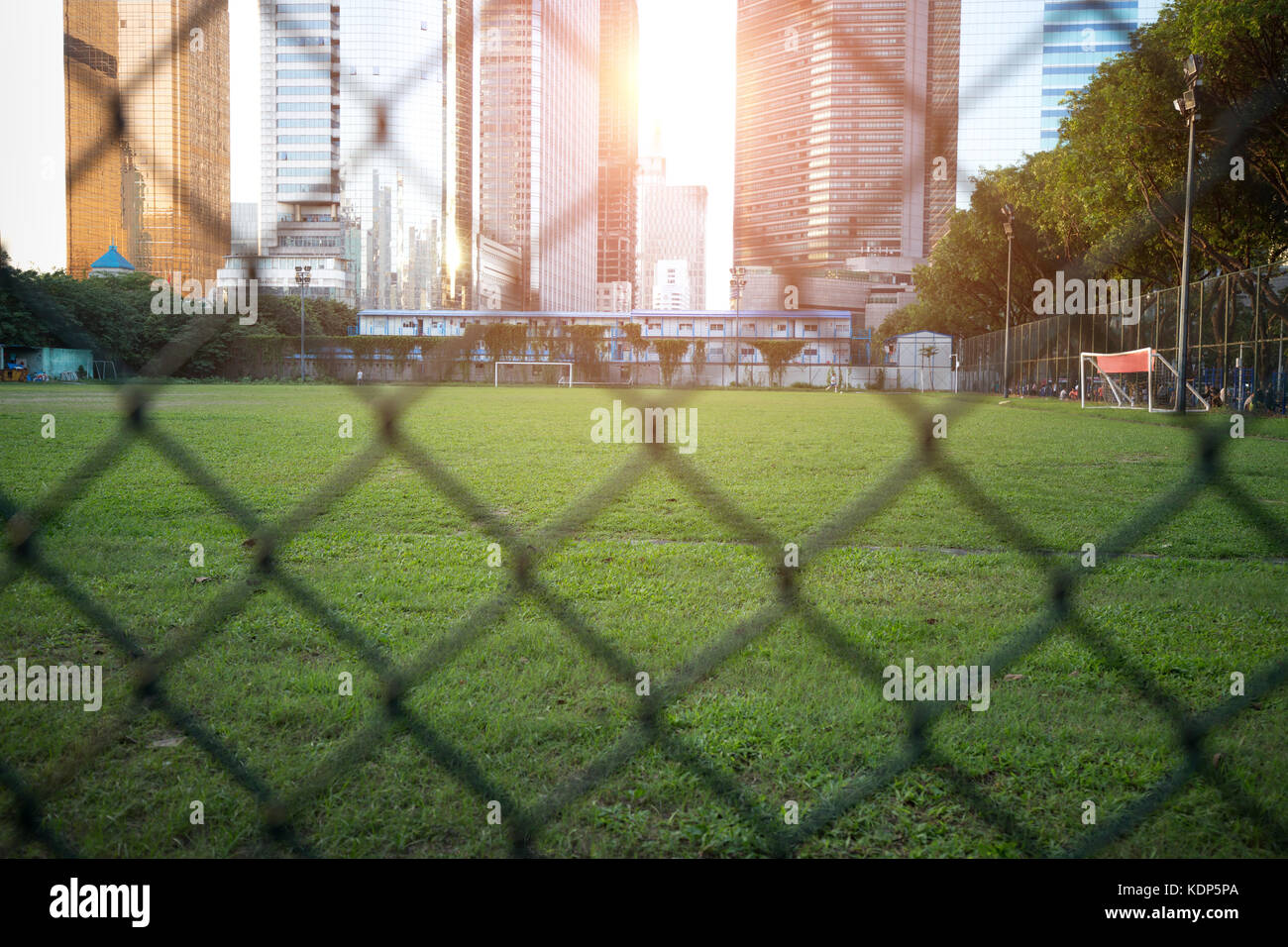football field in modern city Stock Photo - Alamy
