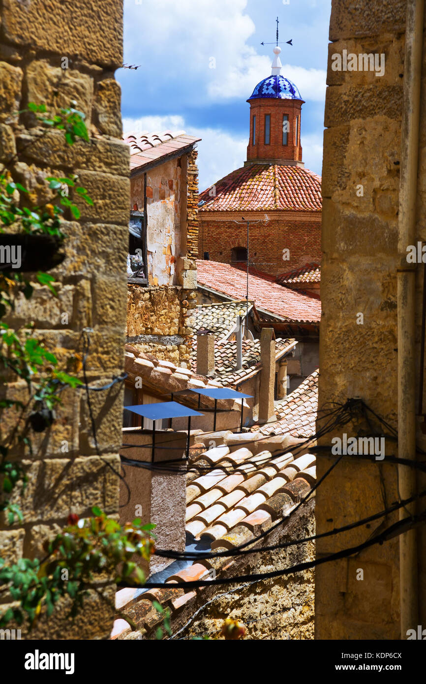 Dome of church of the Assumption. Calaceite, Spain Stock Photo - Alamy